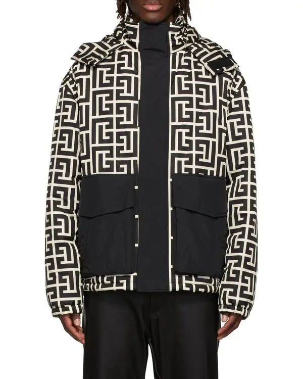 Balmain All-over Monogram Padded Jacket