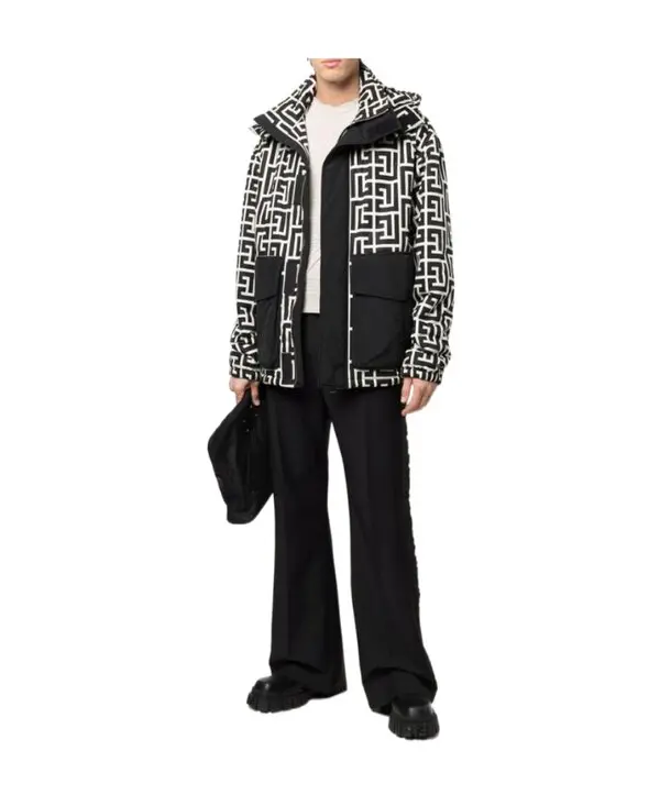 Balmain All-over Monogram Padded Jacket