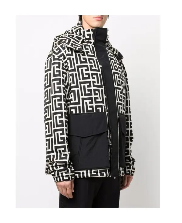 Balmain All-over Monogram Padded Jacket