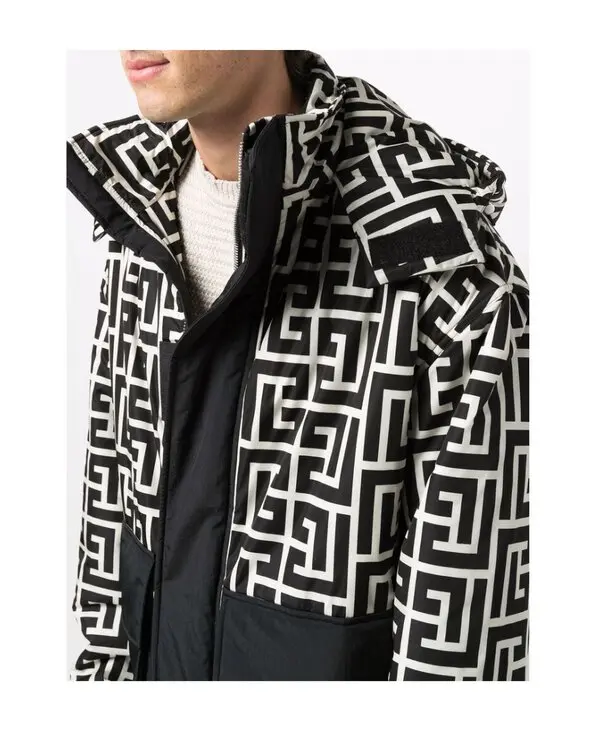 Balmain All-over Monogram Padded Jacket