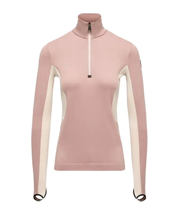 Moncler Polartec Half-zip Turtleneck With Tricolor Details