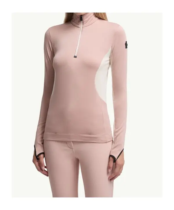Moncler Polartec Half-zip Turtleneck With Tricolor Details