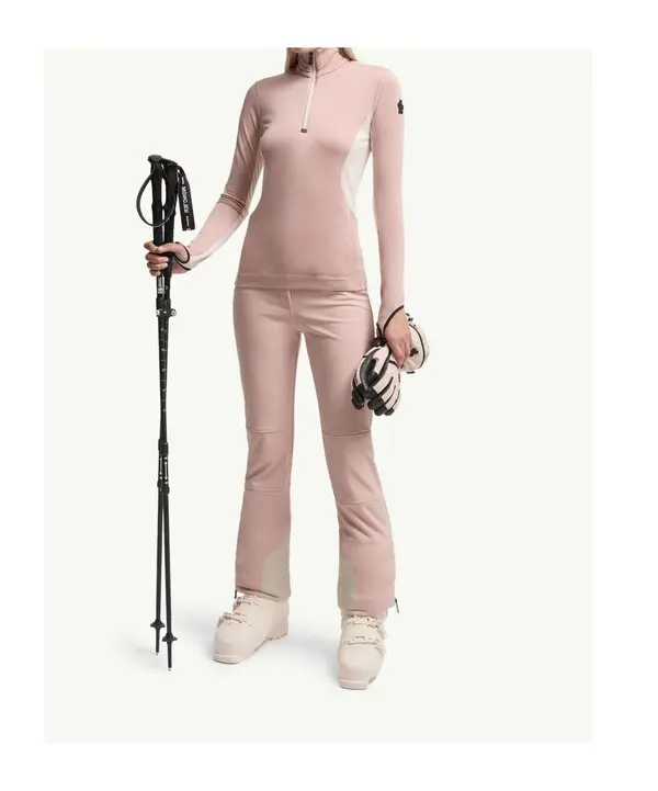 Moncler Polartec Half-zip Turtleneck With Tricolor Details