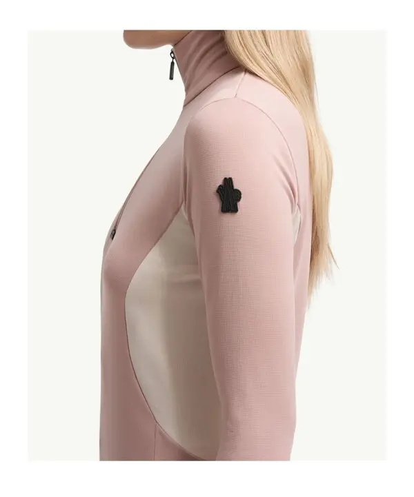 Moncler Polartec Half-zip Turtleneck With Tricolor Details