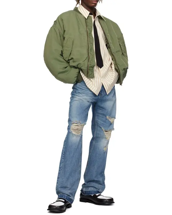 We11Done Puff Bomber Jacket - Green