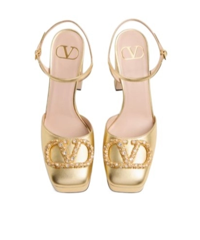 Valentino Garavani Vlogo Signature Embellished Platform Pumps