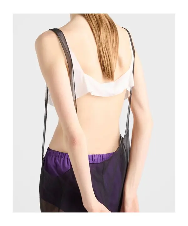 Prada Crepe De Chine Sleeveless Top