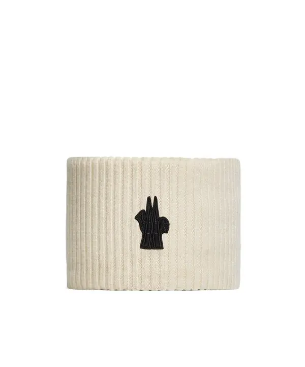 Moncler Ribbed Wool Headband With Logo Detail