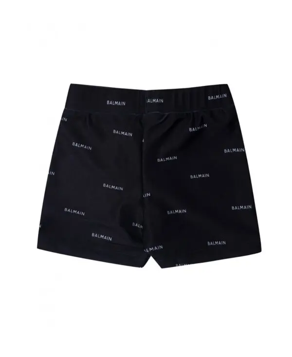 Balmain Logo Print Swimming Trunks