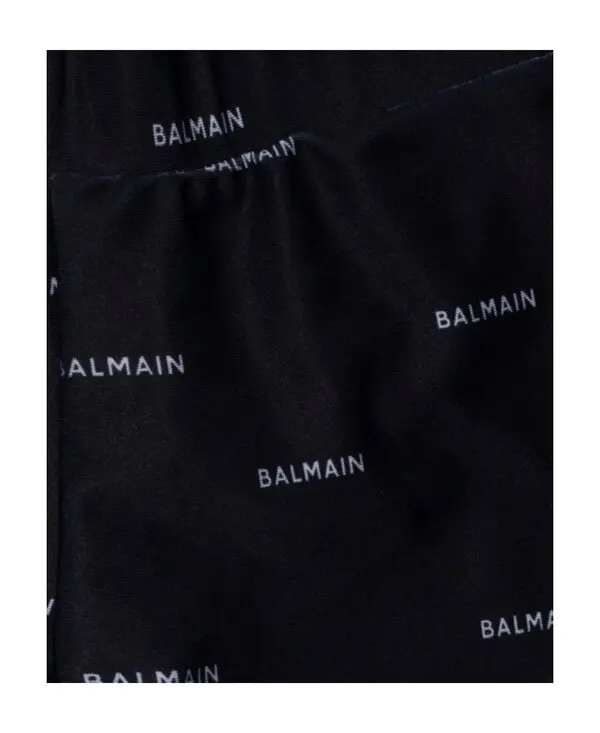 Balmain Logo Print Swimming Trunks