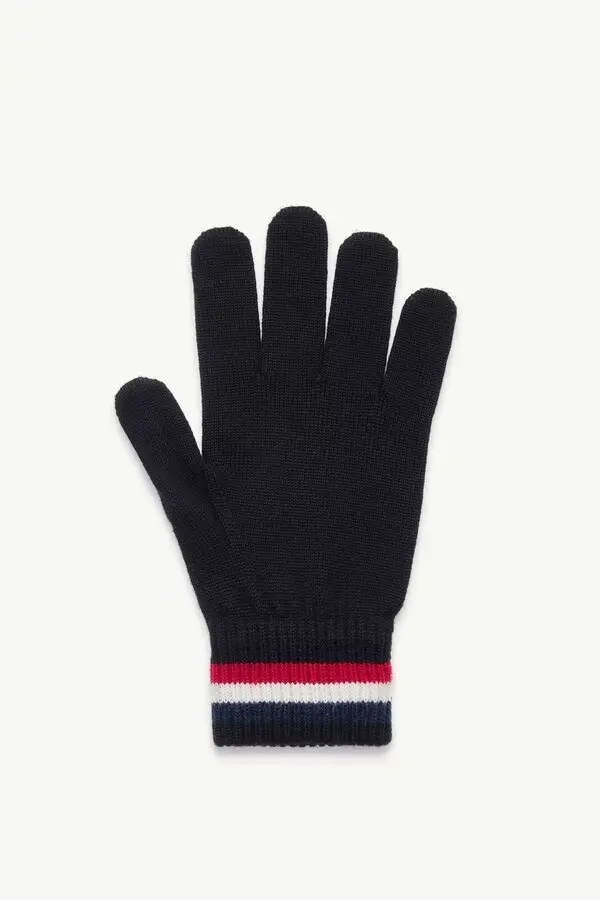 Moncler Tricolor Wool Gloves