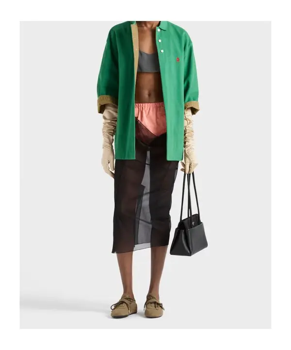 Prada Sleeveless Crepe De Chine Top