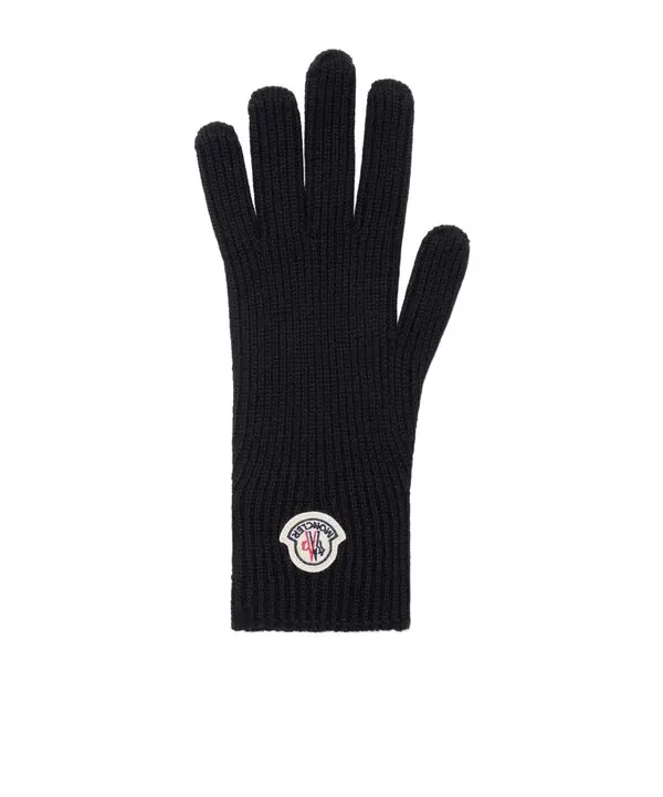 Moncler Wool Gloves - Black