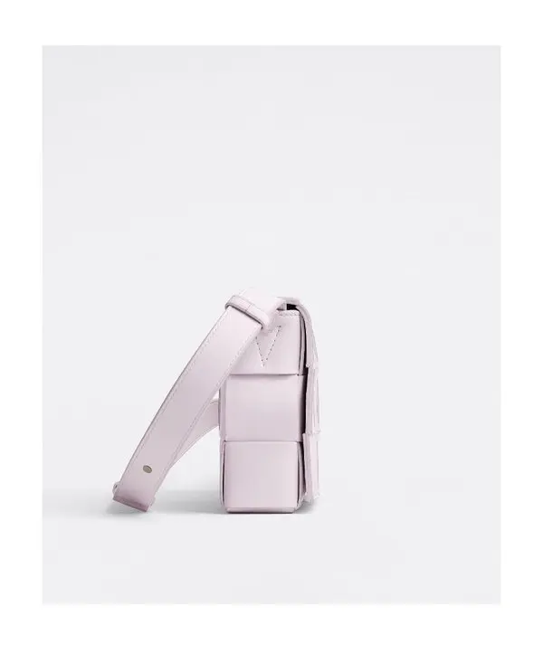 Bottega Veneta Cassette Woven Leather Shoulder Bag - Pink