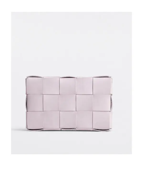 Bottega Veneta Cassette Woven Leather Shoulder Bag - Pink