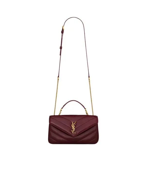 Saint Laurent Loulou Shoulder Bag - Cabernet Red