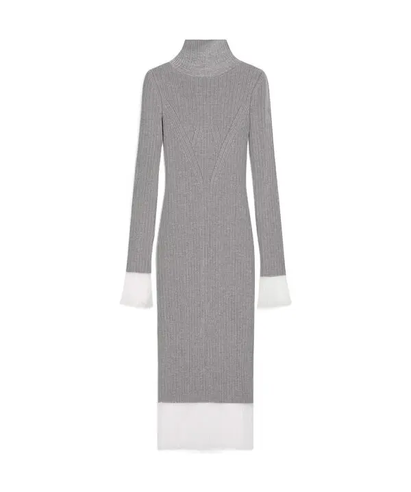 Sportmax Layered Ribbed Midi Dress