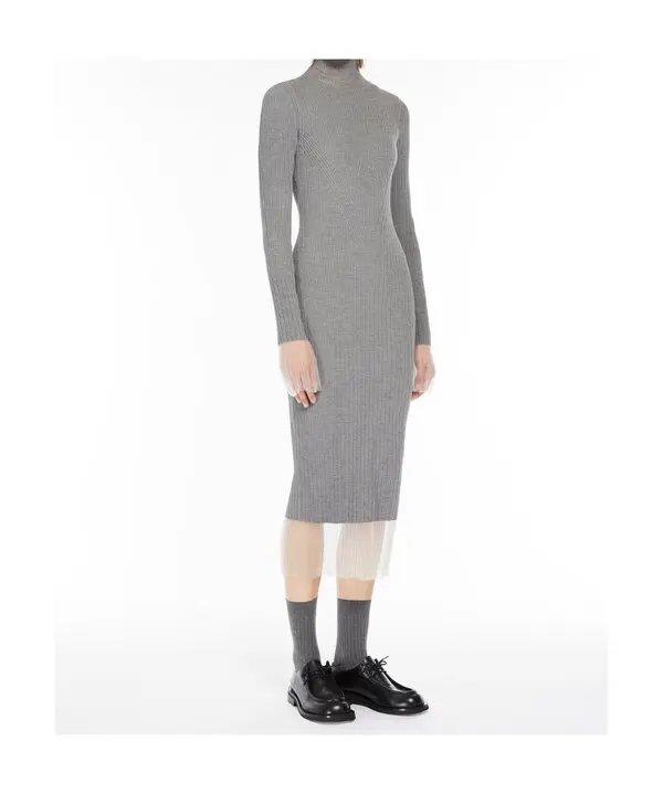 Sportmax Layered Ribbed Midi Dress