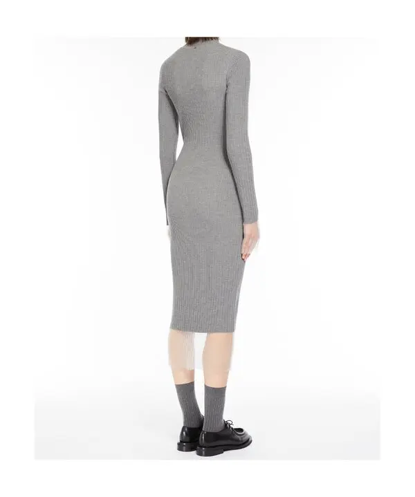 Sportmax Layered Ribbed Midi Dress