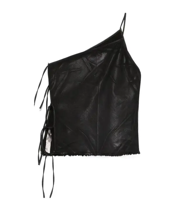 Rick Owens Asymmetrical Sling Top With Polished Hem