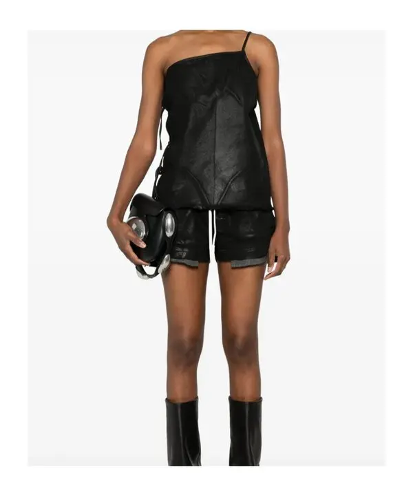 Rick Owens Asymmetrical Sling Top With Polished Hem