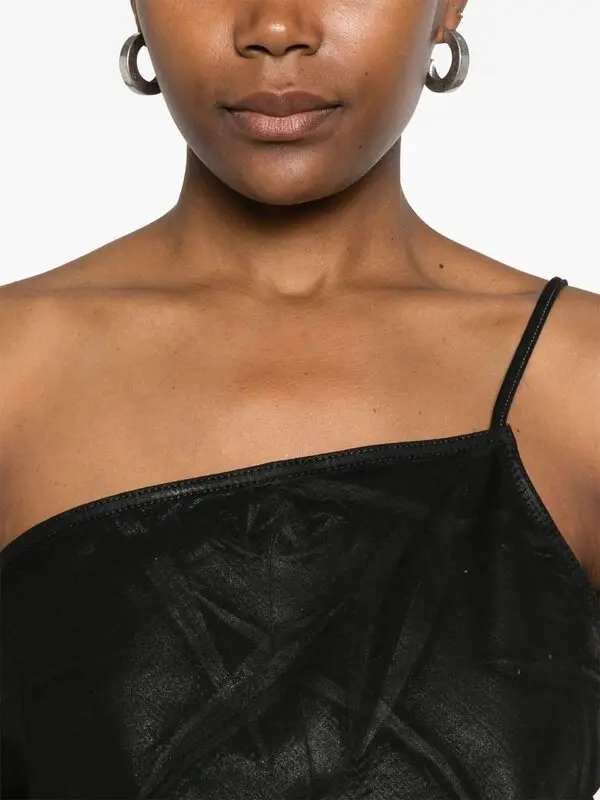 Rick Owens Asymmetrical Sling Top With Polished Hem