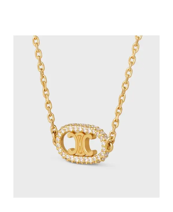 Celine Maillon Triomphe Diamond Necklace In Gold