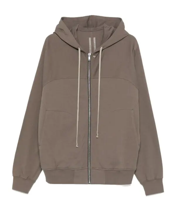 Rick Owens Windbreaker Loose Fit Hooded Sweatshirt - Gray