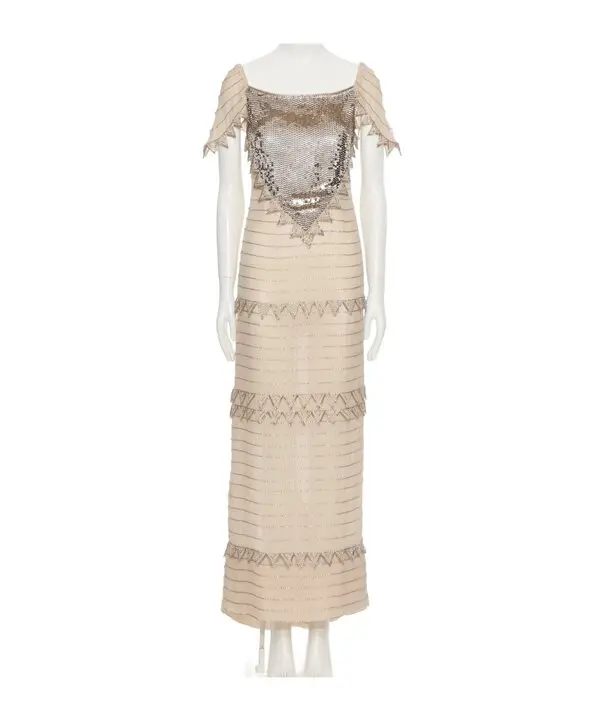 Valentino Garavani Striped Sequin Embellished Gown - No
