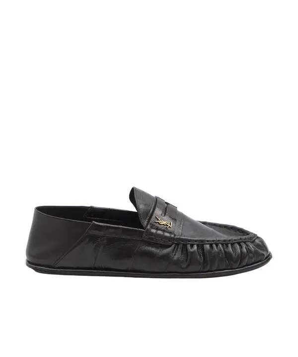 Saint Laurent Logo Plaque Slip-on Loafers