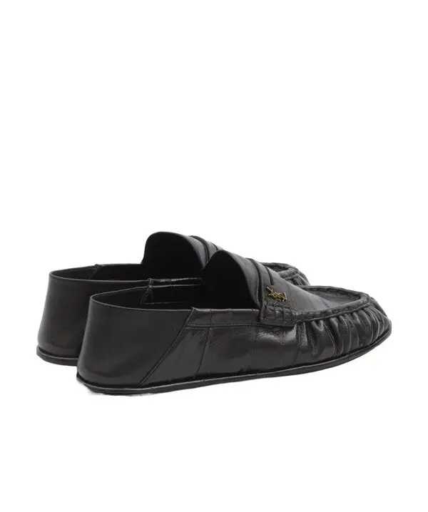 Saint Laurent Logo Plaque Slip-on Loafers