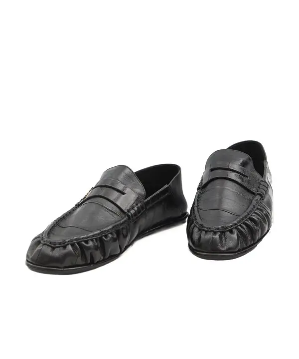 Saint Laurent Logo Plaque Slip-on Loafers