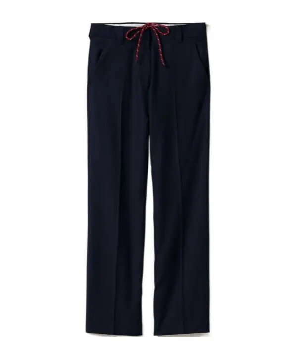 Miu Miu Batavia Pleated Trousers With Drawstring - Blue