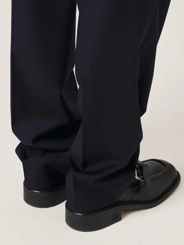 Miu Miu Batavia Pleated Trousers With Drawstring