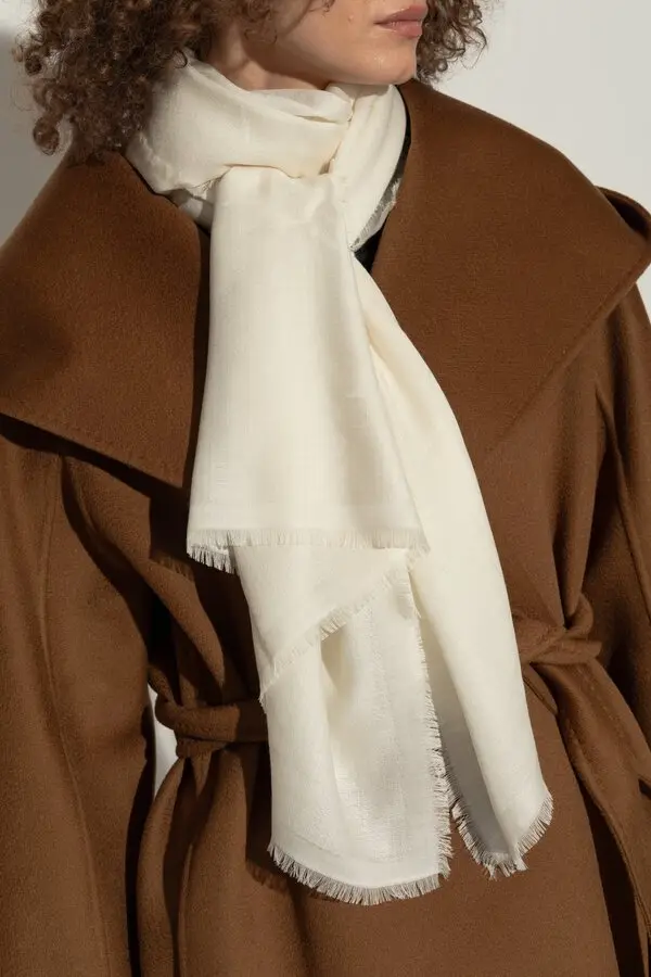 Max Mara Curvone Frayed Edge Scarf