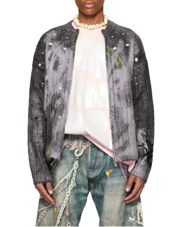 Acne Studios Printed Knit Cardigan
