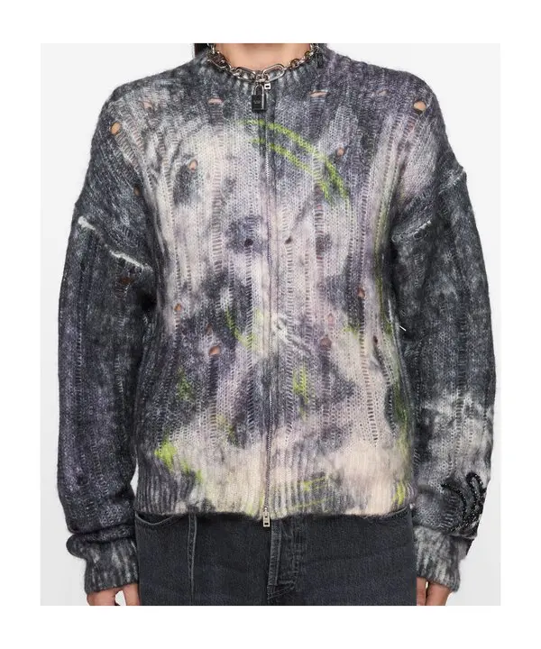 Acne Studios Printed Knit Cardigan