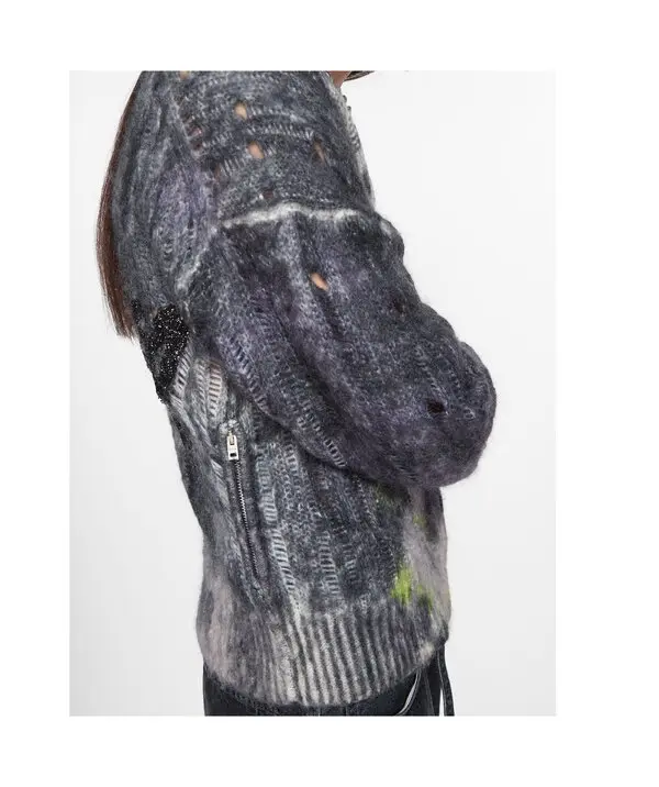 Acne Studios Printed Knit Cardigan