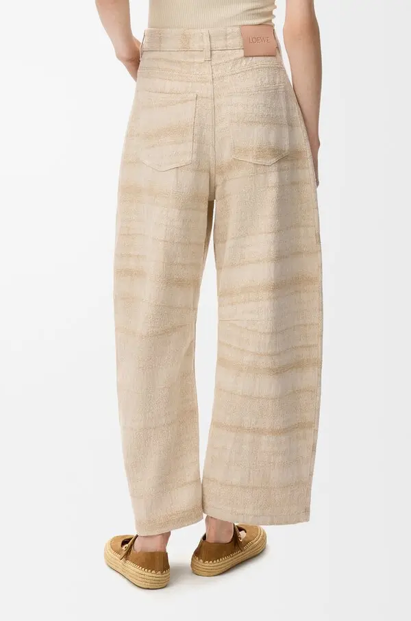 Loewe Barrel Jeans In Textured Denim