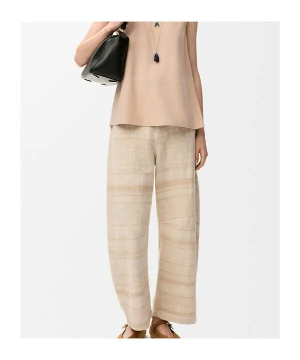 Loewe Barrel Jeans In Textured Denim