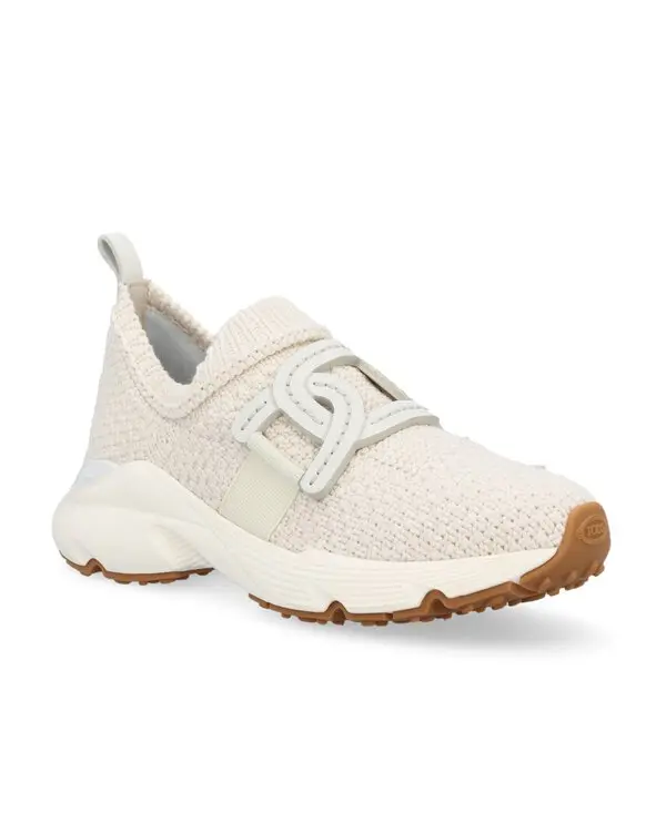 TOD'S Chain Link Embellished Knit Sneakers