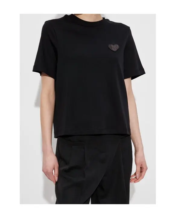ALLSAINTS Embroidered Heart Detail Casual Top