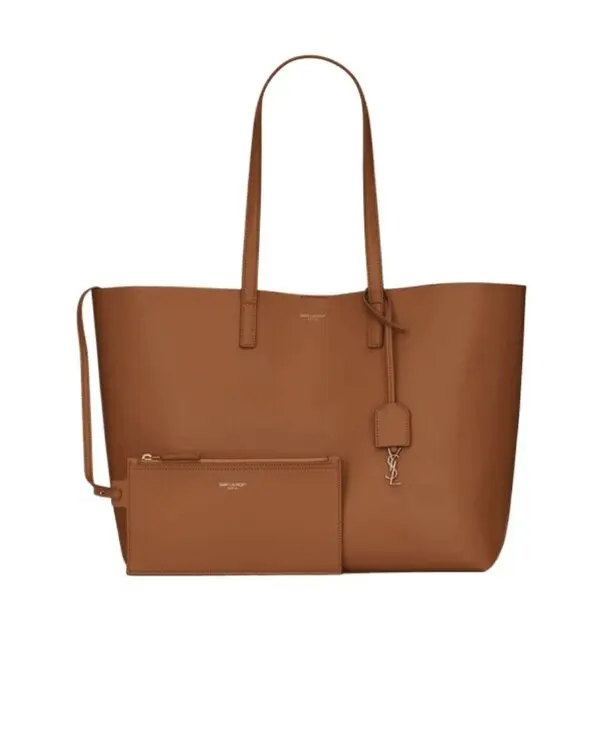 Saint Laurent Shopping Bag E/w In Supple Leather