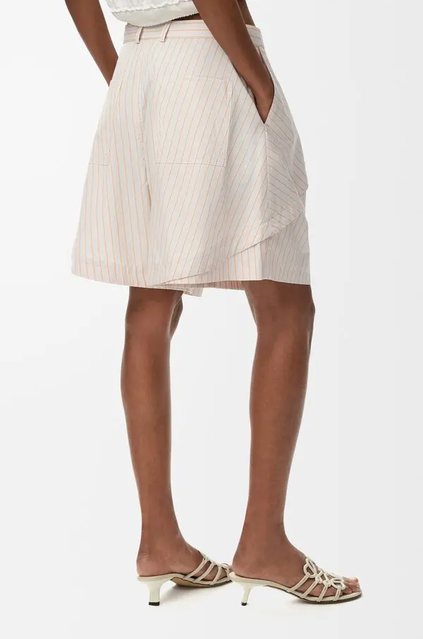Loewe Cotton Poplin Striped Shorts