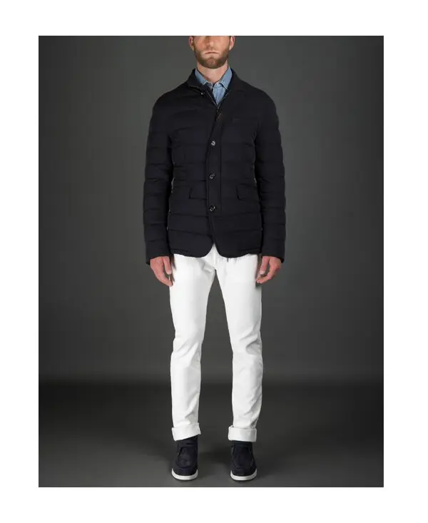 MOORER Zayn Padded Button-front Jacket - Black