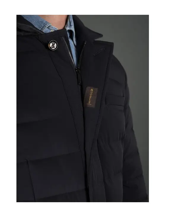 MOORER Zayn Padded Button-front Jacket - Black