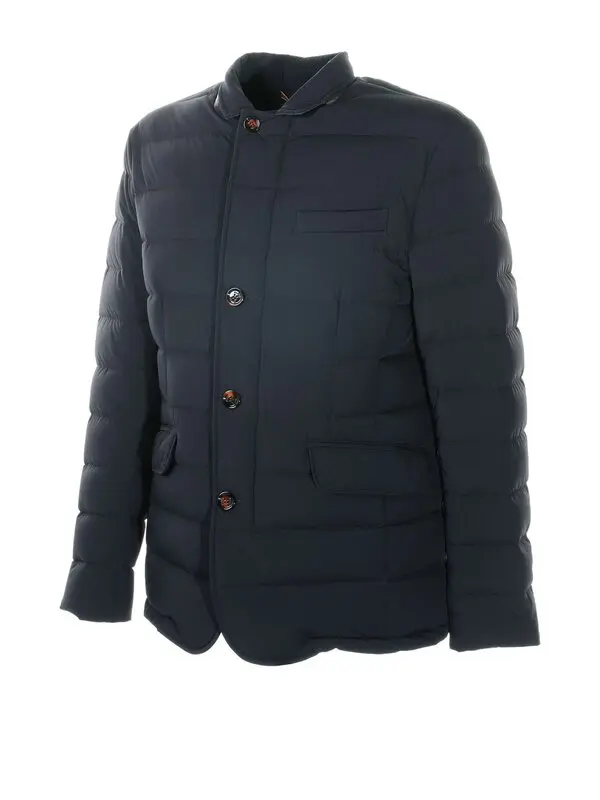MOORER Zayn Padded Button-front Jacket - Black