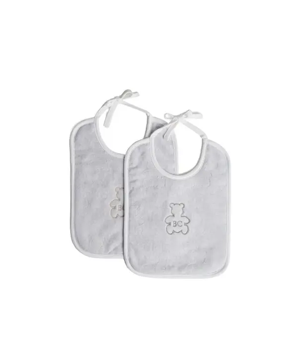 Brunello Cucinelli Logo-embroidered Cotton Bib - Light Gray