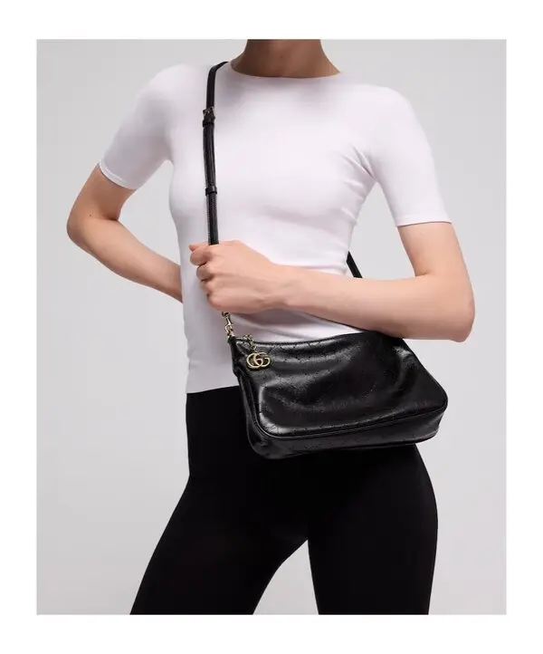 Gucci Lady Lunetta Chain Small Shoulder Bag - Black