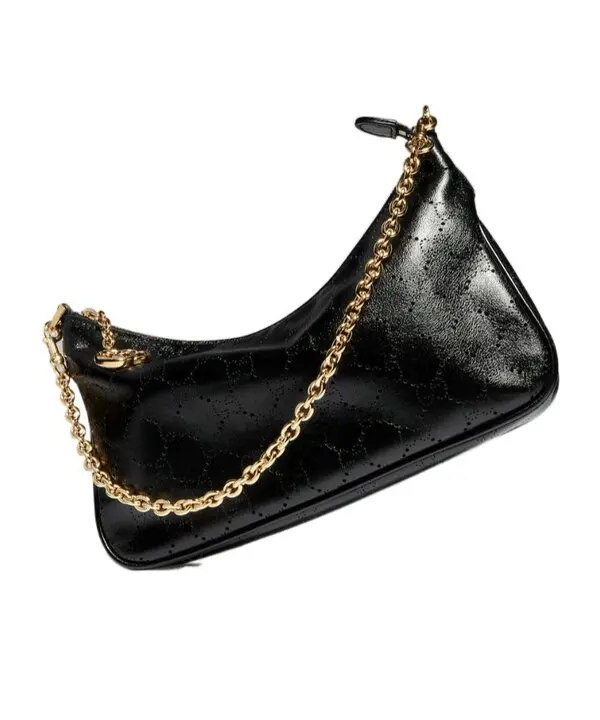 Gucci Lady Lunetta Chain Small Shoulder Bag - Black